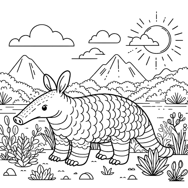 Aardvark Coloring pages 9 - Coloring Pages Gem