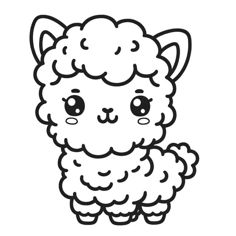 Alpaca Coloring Pages 38 - Coloring Pages Gem
