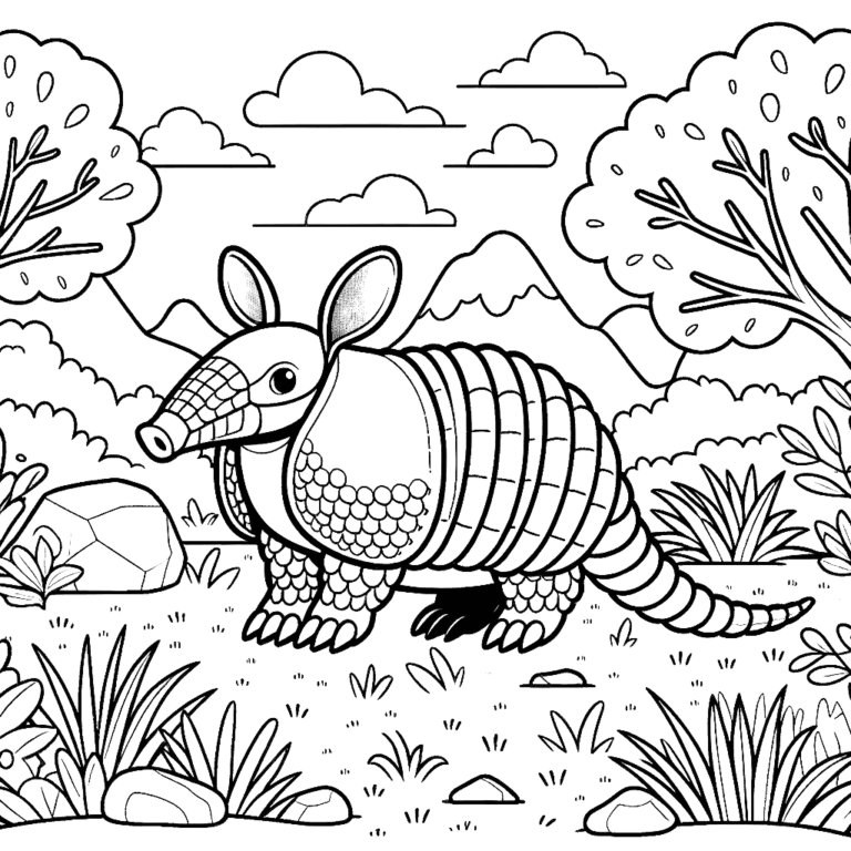 Armadillo Coloring Pages 23 - Coloring Pages Gem
