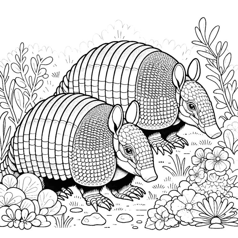 Armadillo Coloring Pages 3 - Coloring Pages Gem