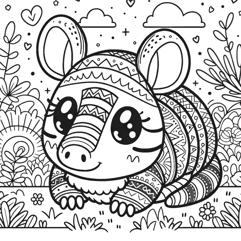 Armadillo Coloring Pages 3 - Coloring Pages Gem
