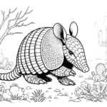 Armadillo Coloring Pages 3 - Coloring Pages Gem