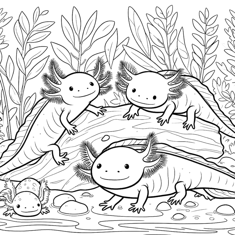 Axolotl Coloring Pages 5 - Coloring Pages Gem