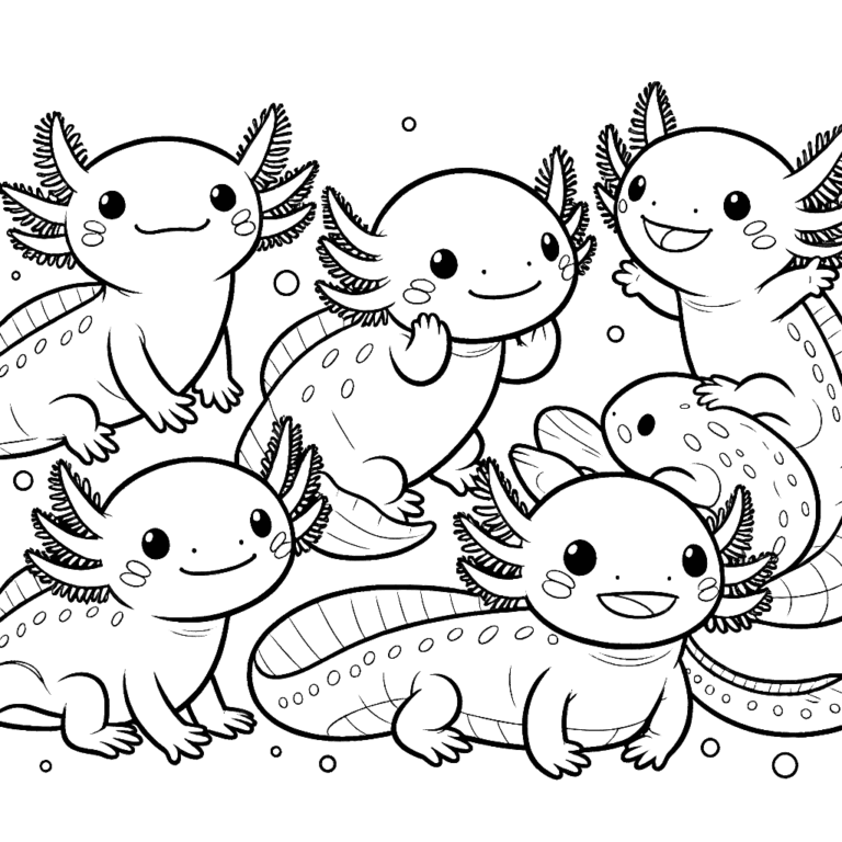 Axolotl Coloring Pages - Coloring Pages Gem
