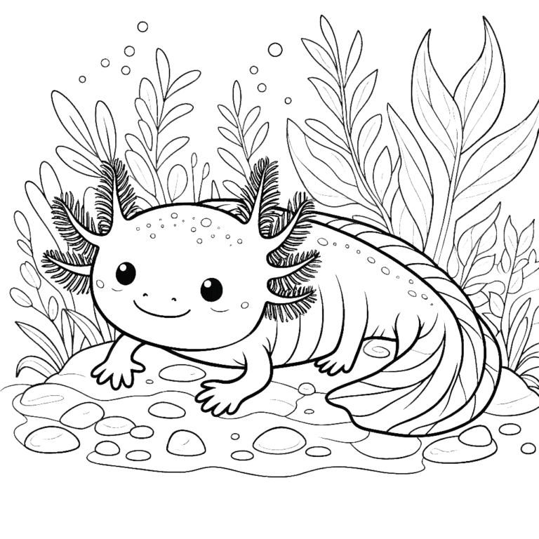 Axolotl Coloring Pages 15 - Coloring Pages Gem