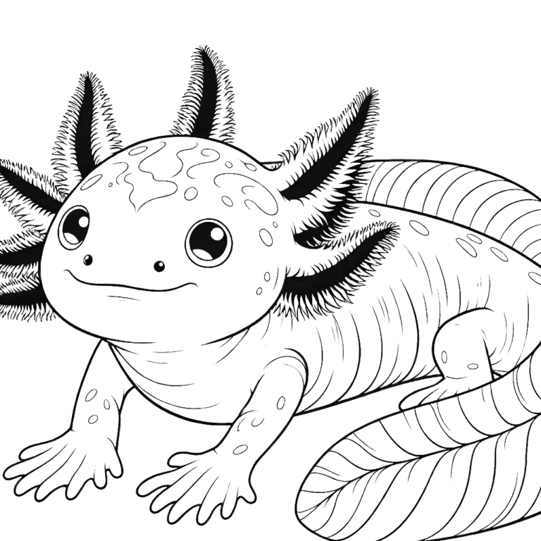 Axolotl Coloring Pages 35 - Coloring Pages Gem