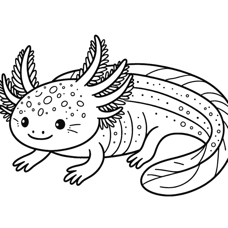 Axolotl Coloring Pages 35 - Coloring Pages Gem
