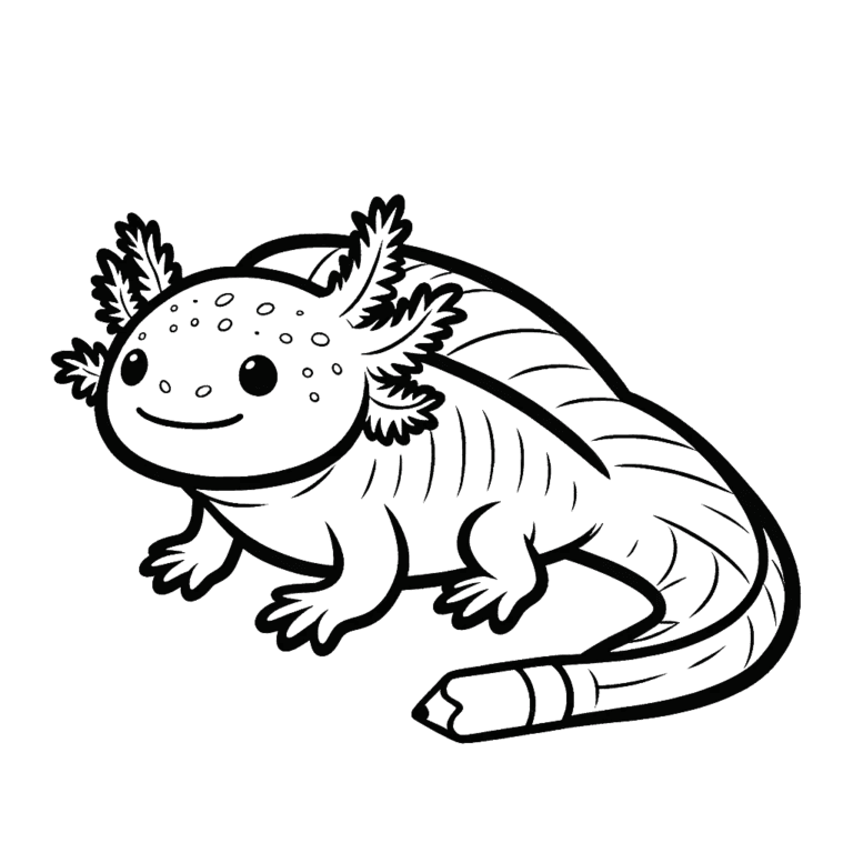 Axolotl Coloring Pages 12 - Coloring Pages Gem