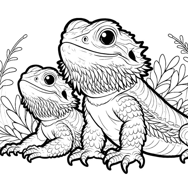 Bearded Dragon Coloring Pages 31 - Coloring Pages Gem