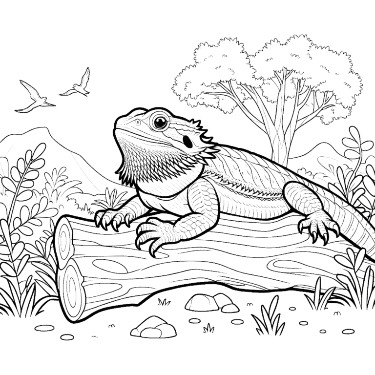 Bearded Dragon Coloring Pages 37 | Coloring Pages Gem