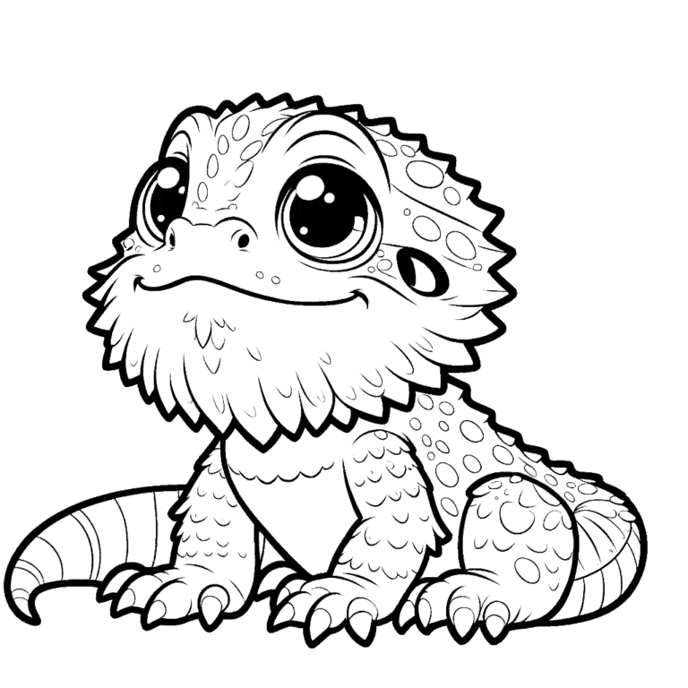 Bearded Dragon Coloring Pages 30 - Coloring Pages Gem