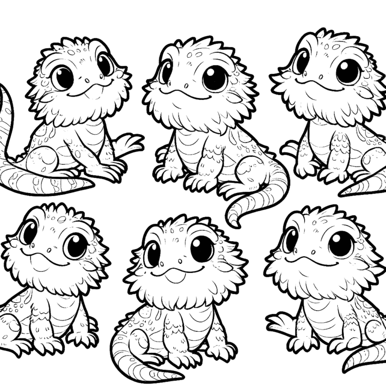Bearded Dragon Coloring Pages 38 - Coloring Pages Gem