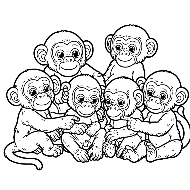 Chimpanzee Coloring Pages 27 | Coloring Pages Gem