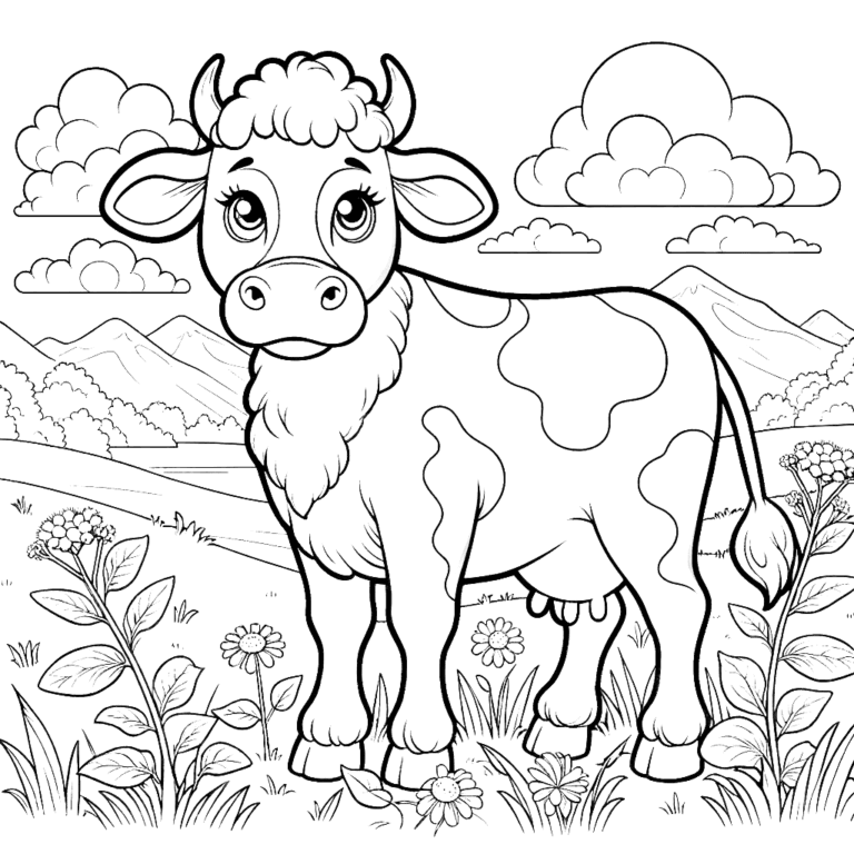 Cow Coloring Pages 41 - Coloring Pages Gem