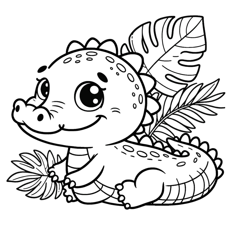 Crocodile Coloring Pages 38 - Coloring Pages Gem