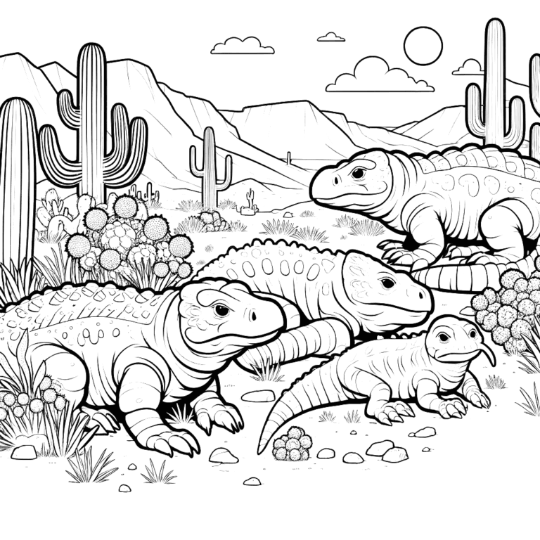 Gila Monster Coloring Pages 25 - Coloring Pages Gem