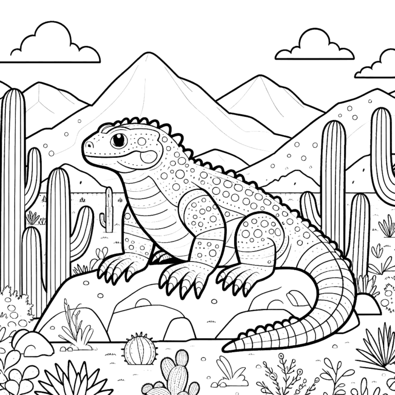 Gila Monster Coloring Pages 9 - Coloring Pages Gem