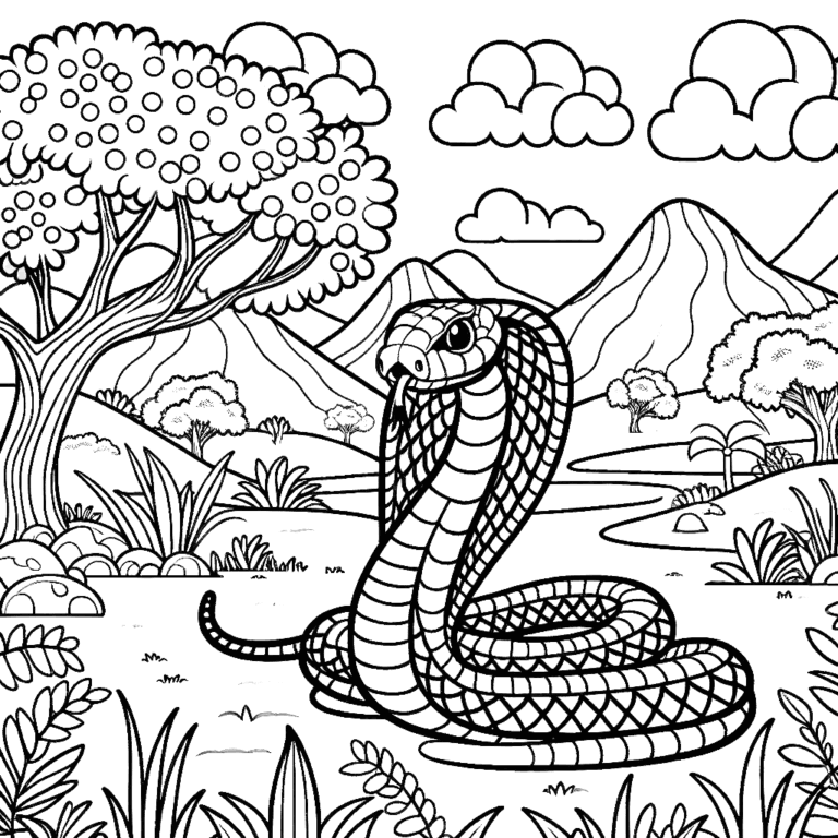 King Cobra Coloring Pages 40 - Coloring Pages Gem