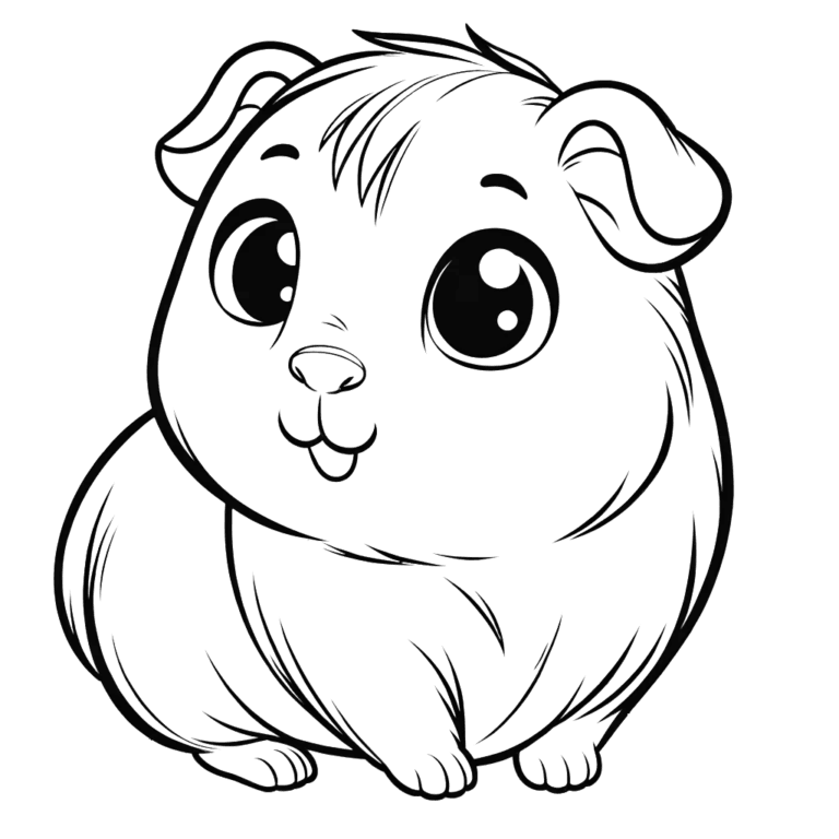 Guinea Pig Coloring Pages 37 - Coloring Pages Gem