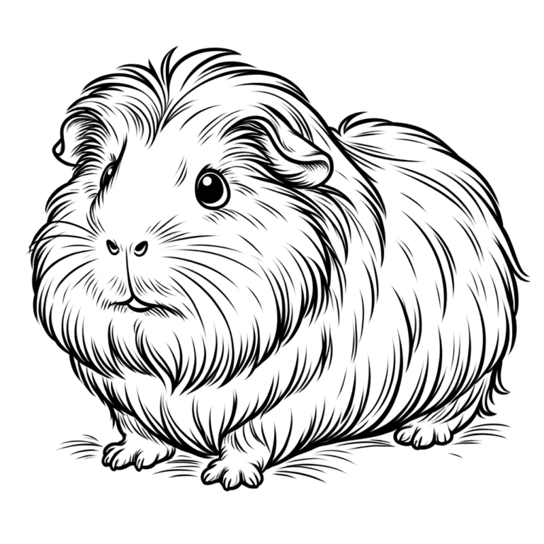 Guinea Pig Coloring Pages 25 - Coloring Pages Gem