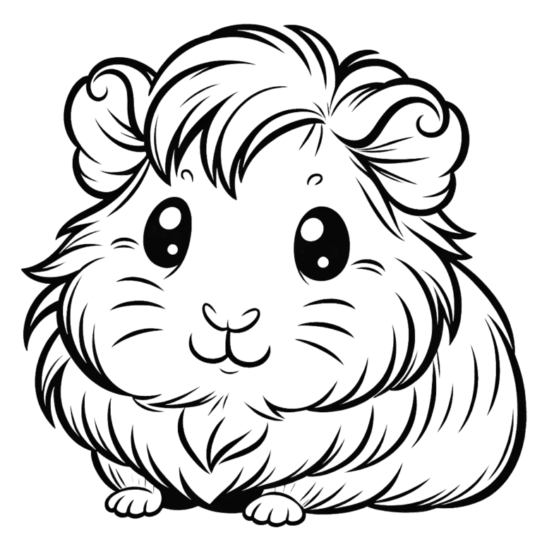 Guinea Pig Coloring Pages 5 | Coloring Pages Gem