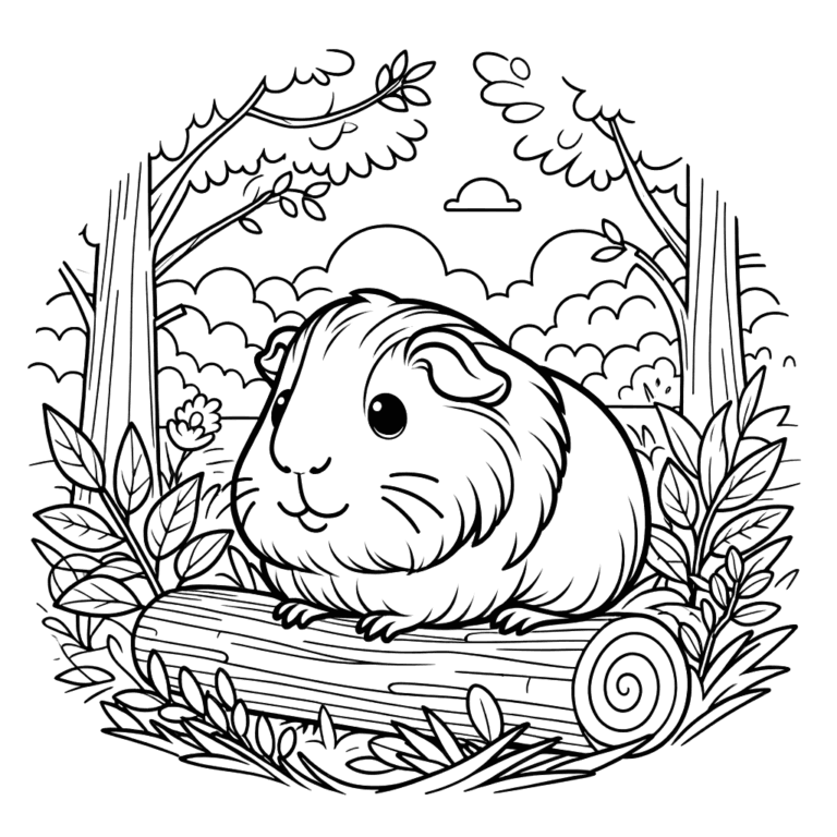 Guinea Pig Coloring Pages 12 - Coloring Pages Gem
