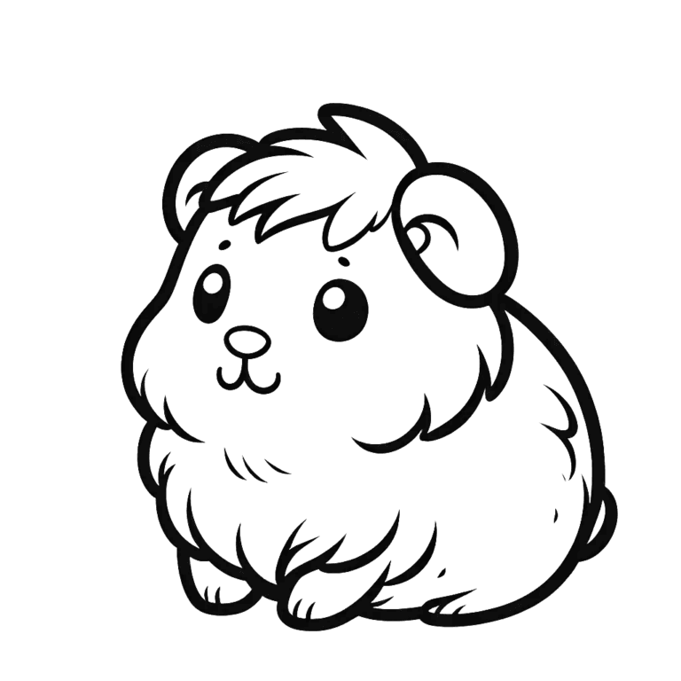 Guinea Pig Coloring Pages 26 - Coloring Pages Gem