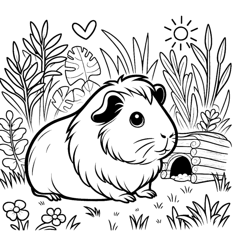 Guinea Pig Coloring Pages 37 - Coloring Pages Gem