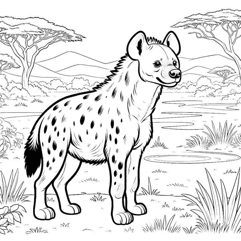 Hyena Coloring Pages 39 | Coloring Pages Gem