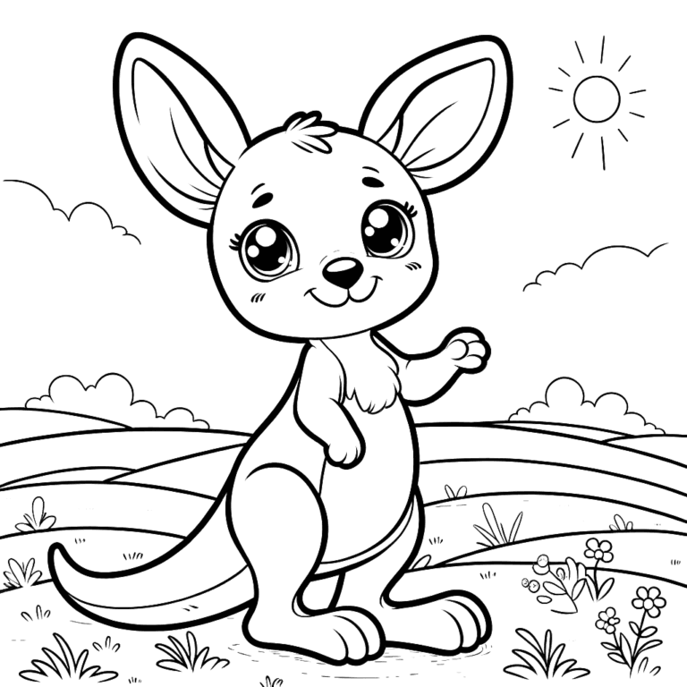 Kangaroo Coloring Pages | Coloring Pages Gem