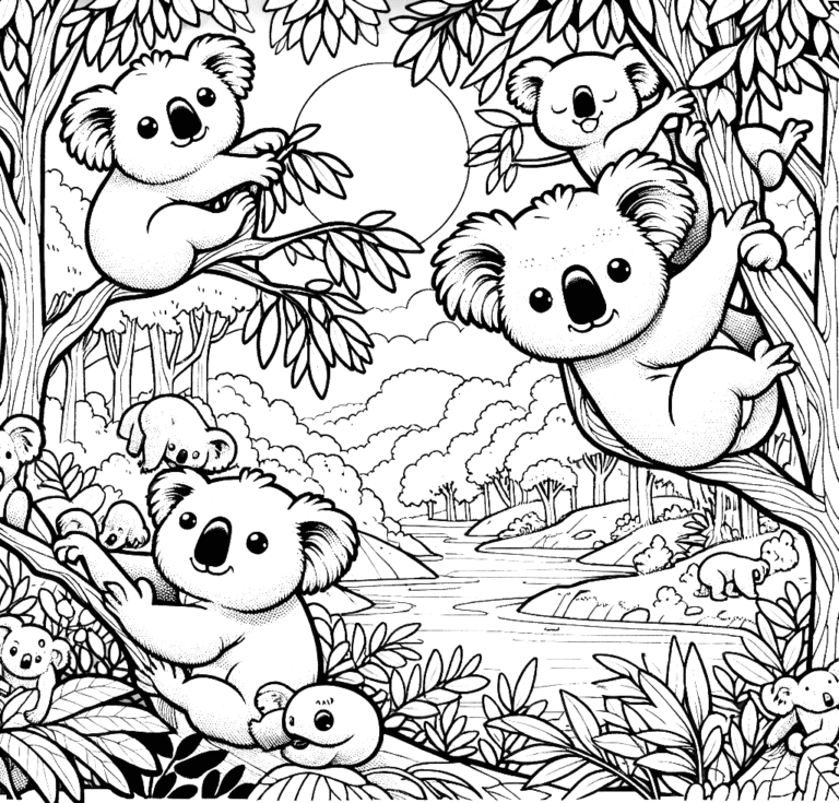 Koala Coloring Pages 35 - Coloring Pages Gem