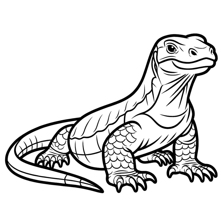 Komodo Dragon Coloring Pages 22 - Coloring Pages Gem