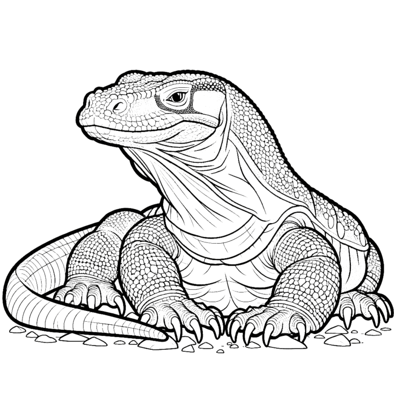 Komodo Dragon Coloring Pages 5 - Coloring Pages Gem