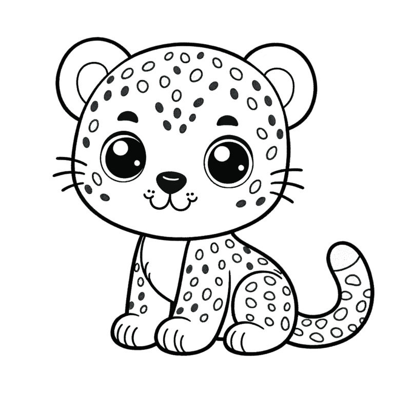 Leopard Coloring Pages 10 - Coloring Pages Gem