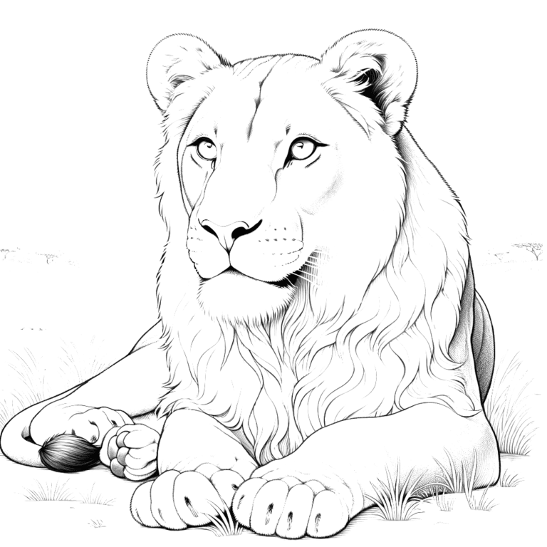Lion Coloring Pages 38 - Coloring Pages Gem