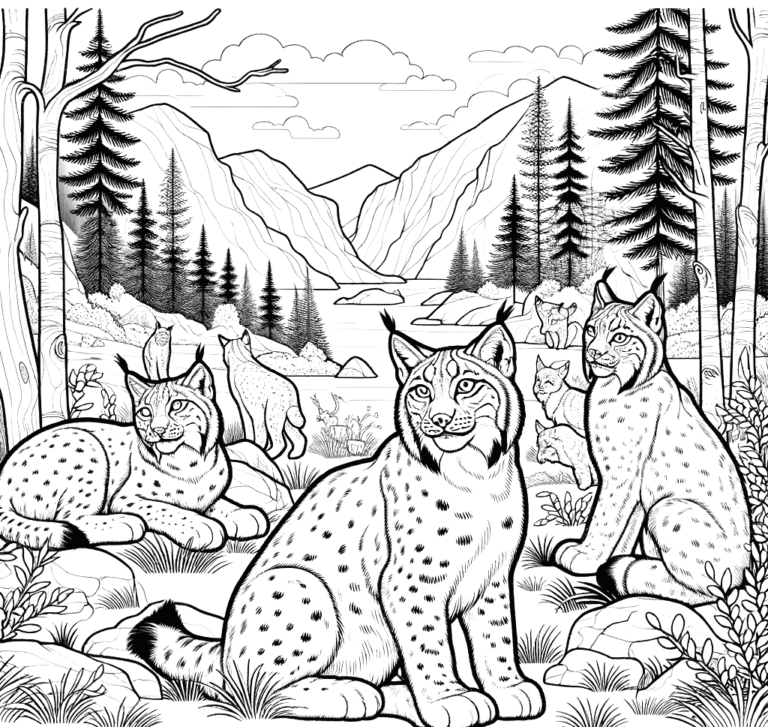 Lynx Coloring Pages 40 - Coloring Pages Gem
