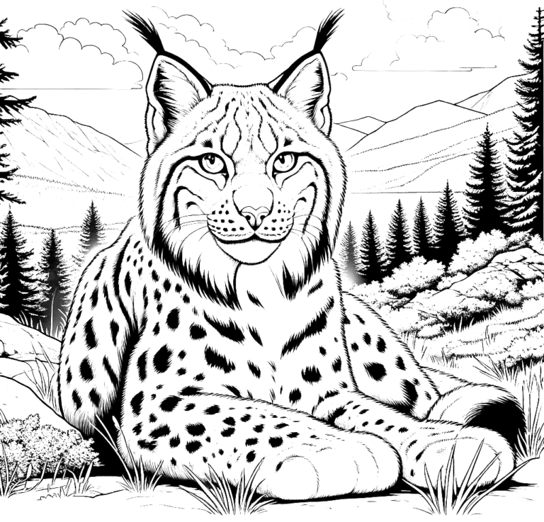 Lynx Coloring Pages 27 - Coloring Pages Gem