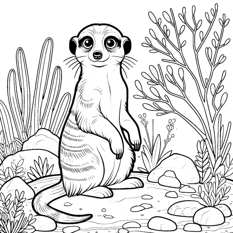Meerkat Coloring Pages 15 - Coloring Pages Gem