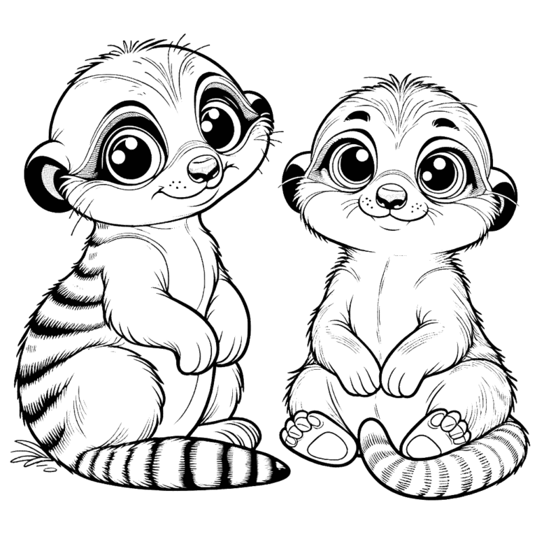 Meerkat Coloring Pages 8 - Coloring Pages Gem