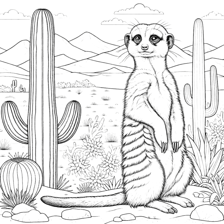 Meerkat Coloring Pages 19 - Coloring Pages Gem