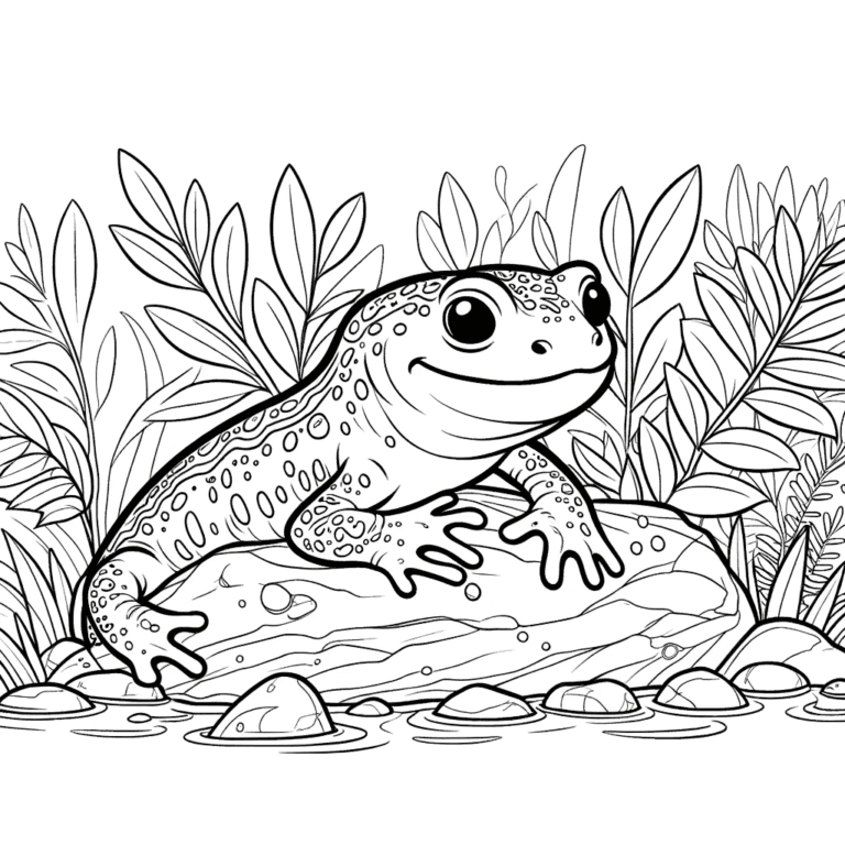 Newt Coloring Pages 10 - Coloring Pages Gem