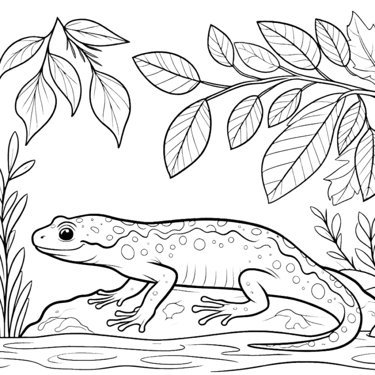 Newt Coloring Pages 36 - Coloring Pages Gem