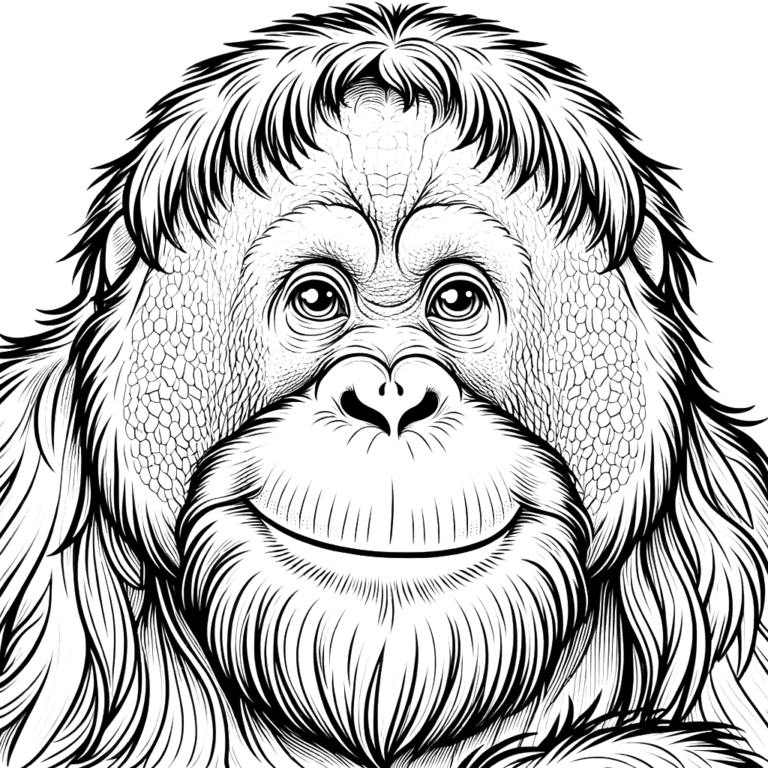 Orangutan Coloring Pages 33 - Coloring Pages Gem