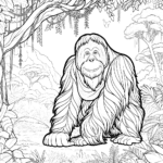 Orangutan Coloring Pages 36 - Coloring Pages Gem