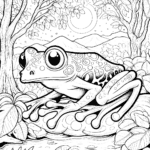 Red Eyed Tree Frog Coloring Pages 5 - Coloring Pages Gem