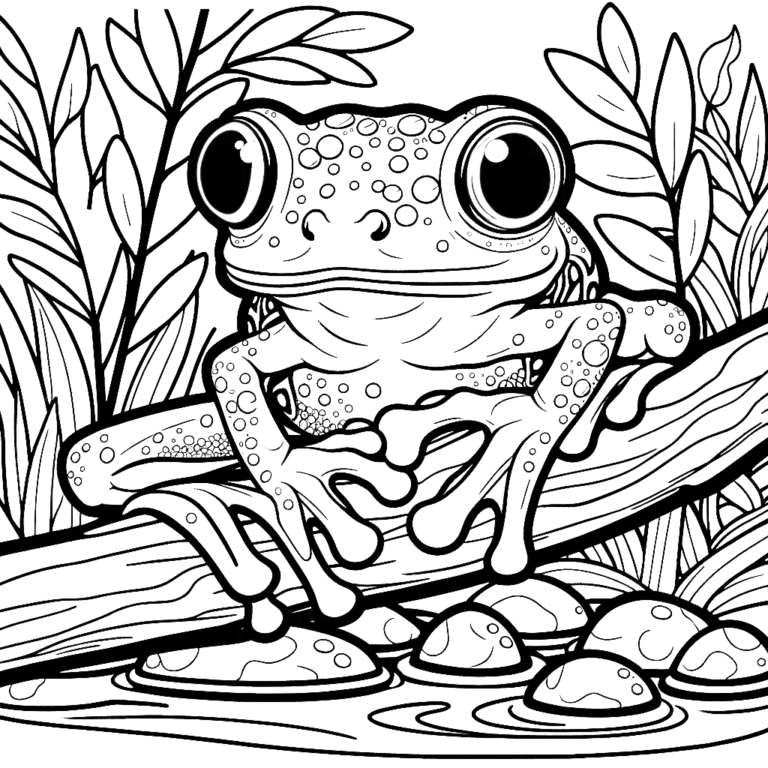 Red Eyed Tree Frog Coloring Pages 5 - Coloring Pages Gem