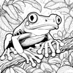 Red Eyed Tree Frog Coloring Pages 5 - Coloring Pages Gem