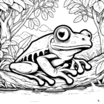 Red Eyed Tree Frog Coloring Pages 5 - Coloring Pages Gem