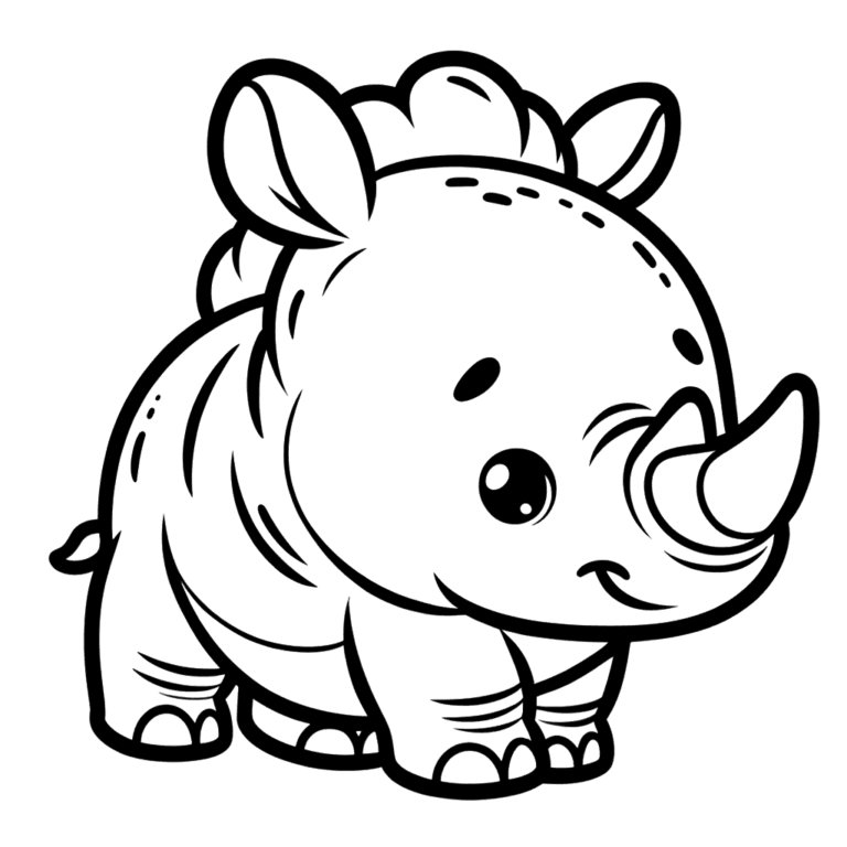 Rhino Coloring Pages 15 - Coloring Pages Gem