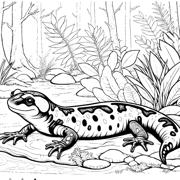 Salamander Coloring Pages 20 - Coloring Pages Gem
